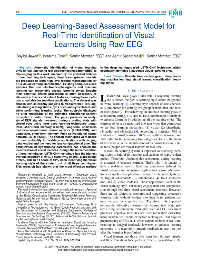 Real-Time EEG Model for Visual Learners | PDF | Deep Learning ...