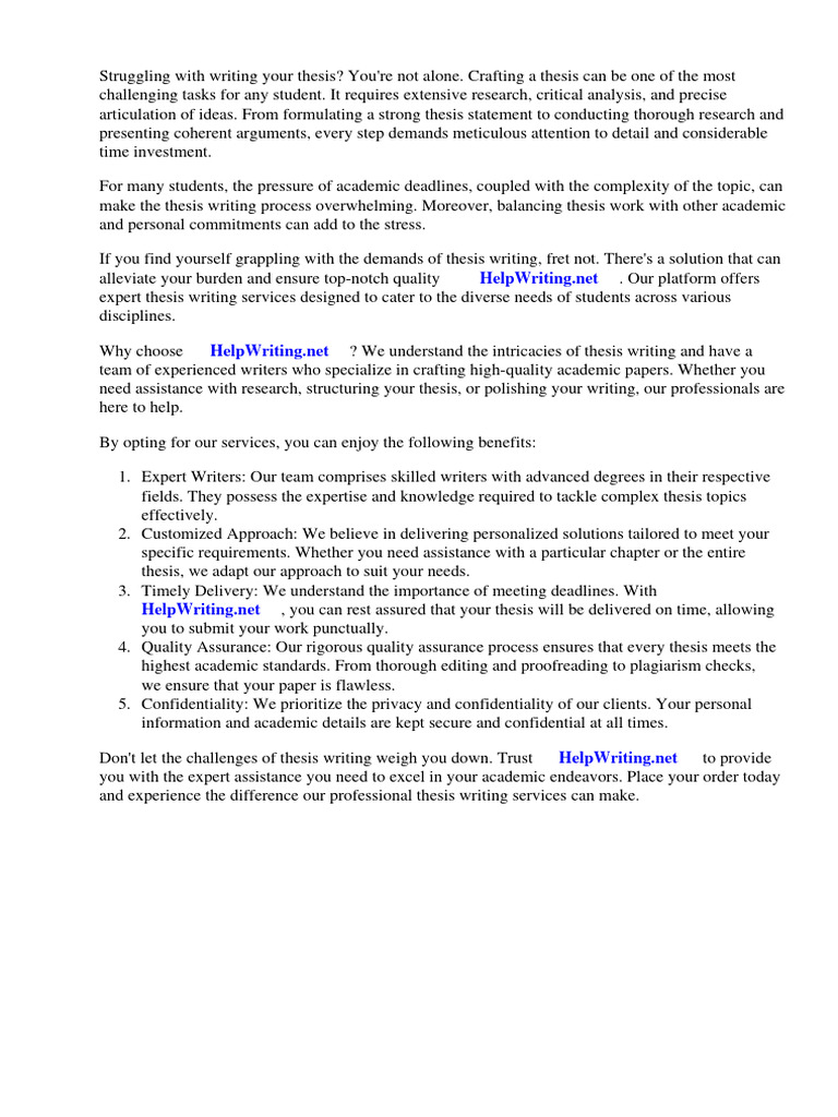 Best Thesis Writing | PDF | Thesis | Essays