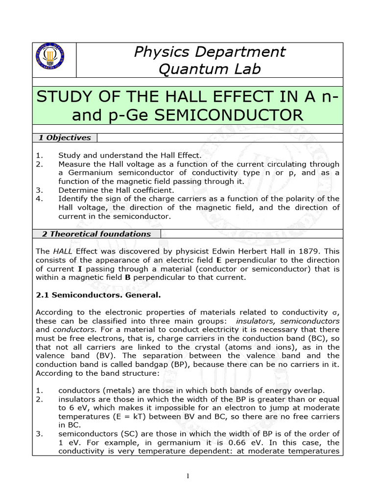 Hall Effect in N - and | Download Free PDF | Electrical Resistivity And ...