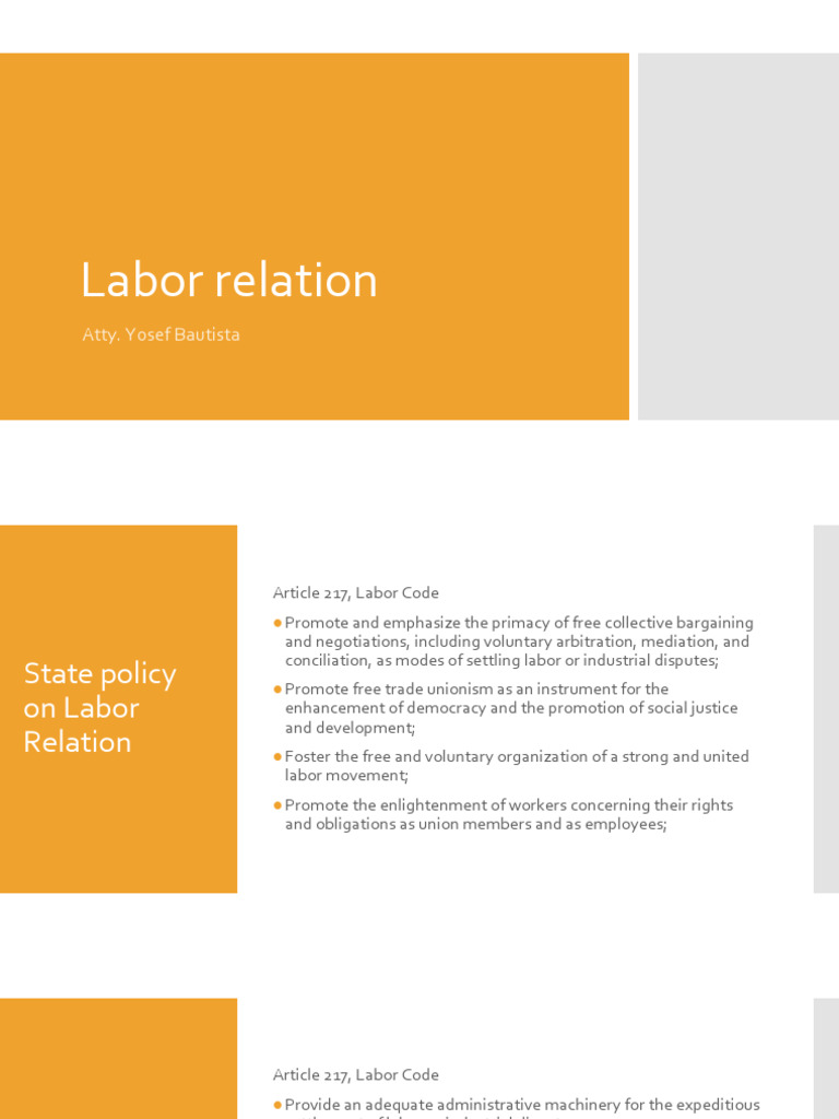 Labor relation | PDF