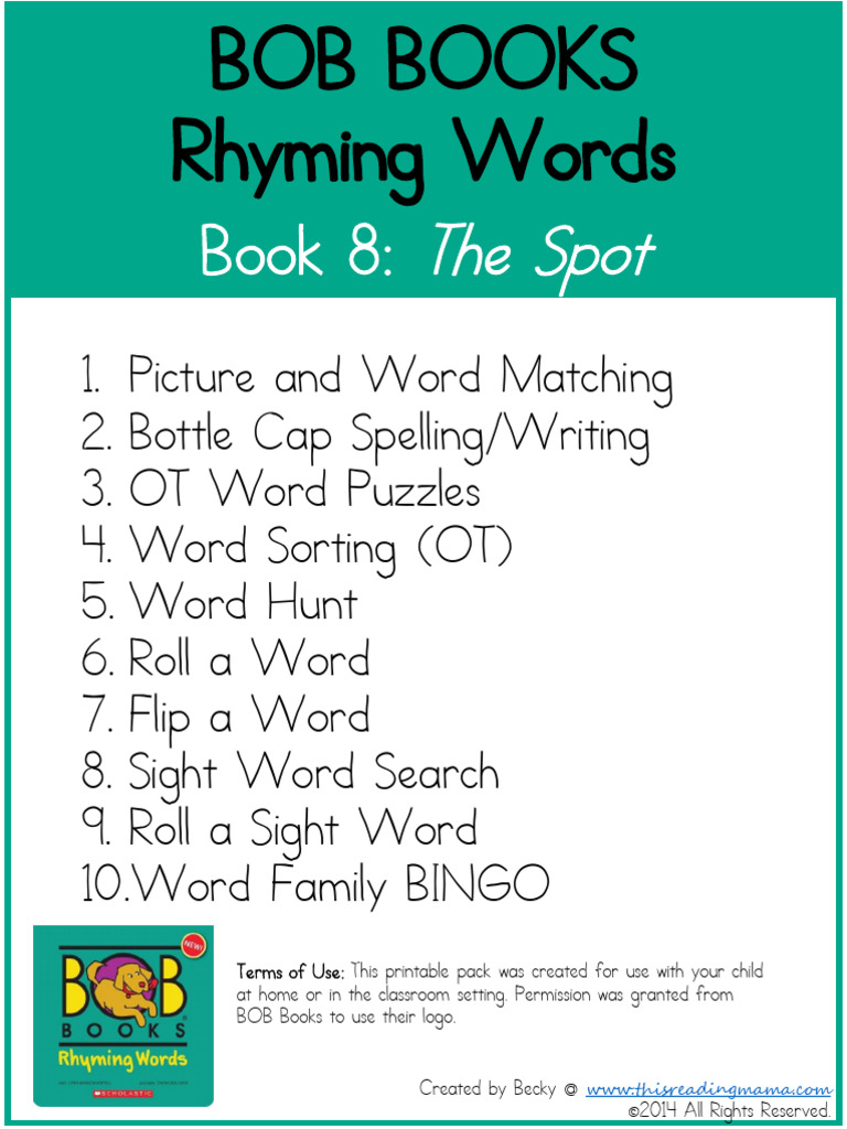 Rhyming Word Activities for Kids | PDF