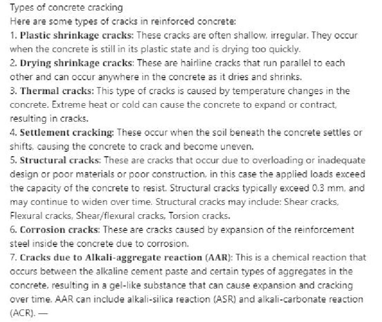 Types of Concrete Cracks | PDF