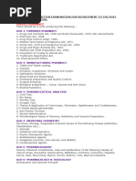 UPSC Drug Inspector Syllabus | PDF | Pharmacy | Drugs