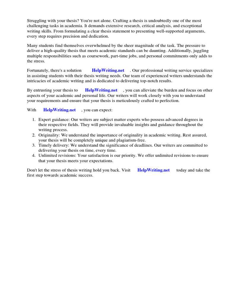 Thesis Pointers | PDF | Thesis | Essays