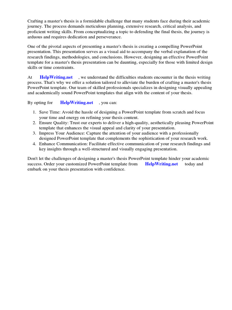 Master Thesis PPT Template | PDF | Thesis | Microsoft Power Point