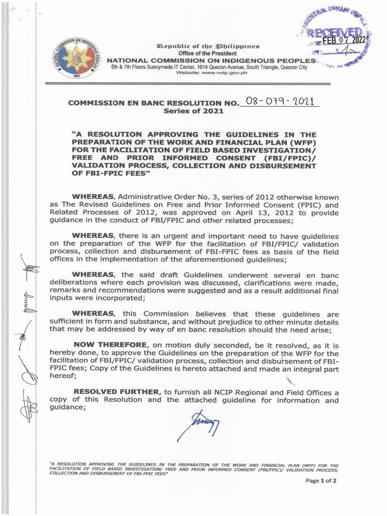 CEB Reso No 08 079 2021 Approved Guideline On The Preparation of WFP ...