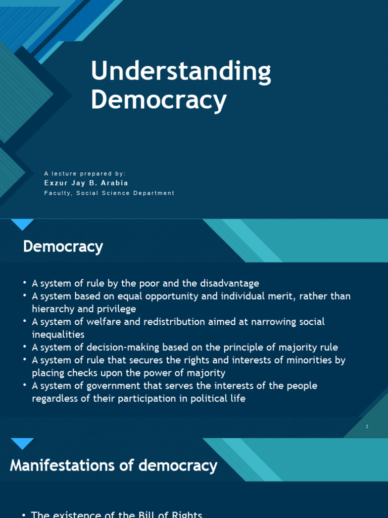 Understanding Democracy | PDF | Democracy | Political Ideologies