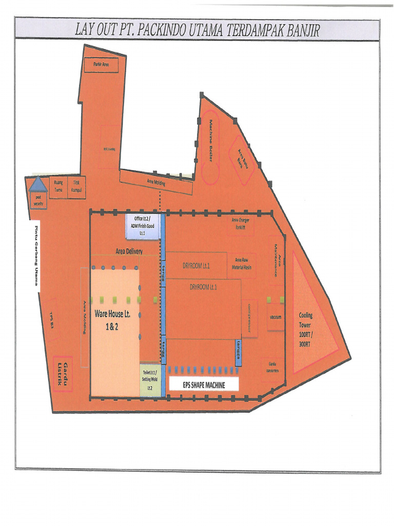 Denah Lay Out PT - Packindo Utama | PDF