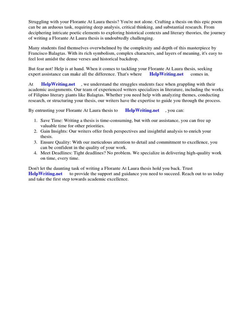 Florante at Laura Thesis | PDF