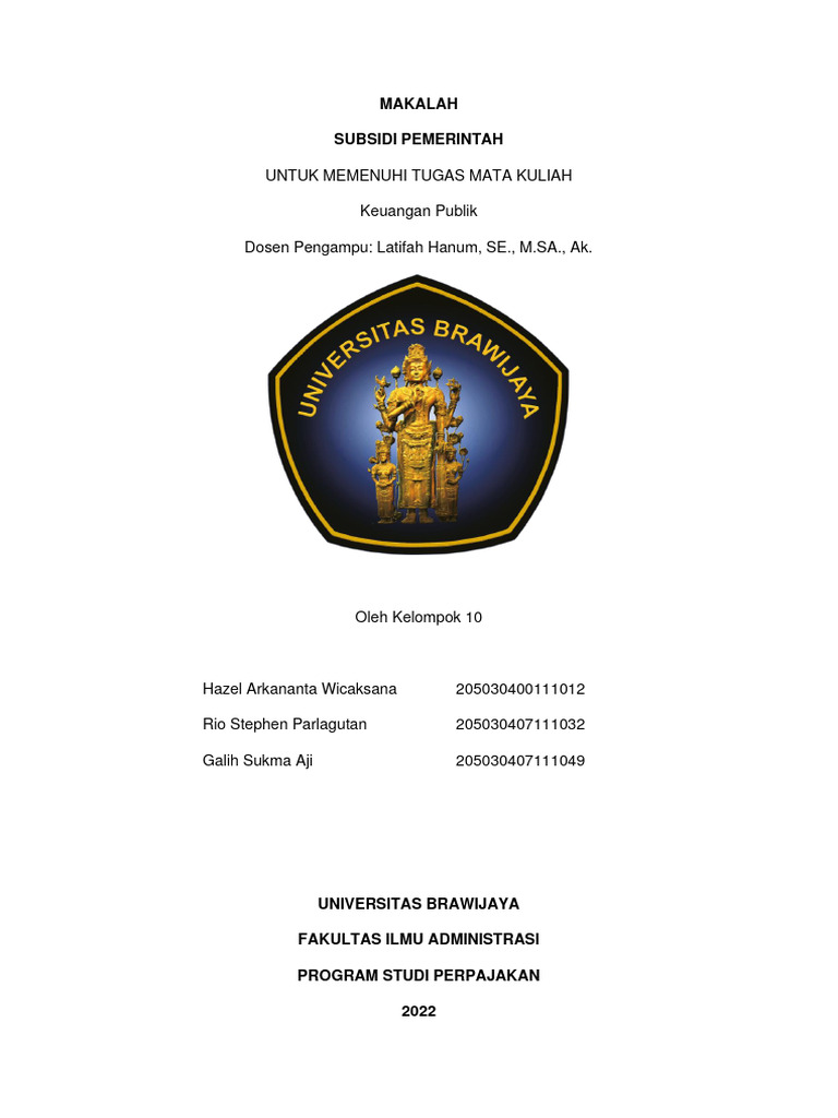 10 - Subsidi Pemerintah | PDF