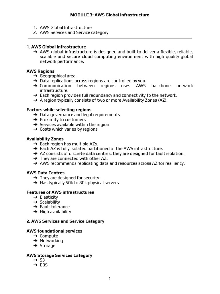 MODULE 3 - AWS Global Infrastructure | PDF