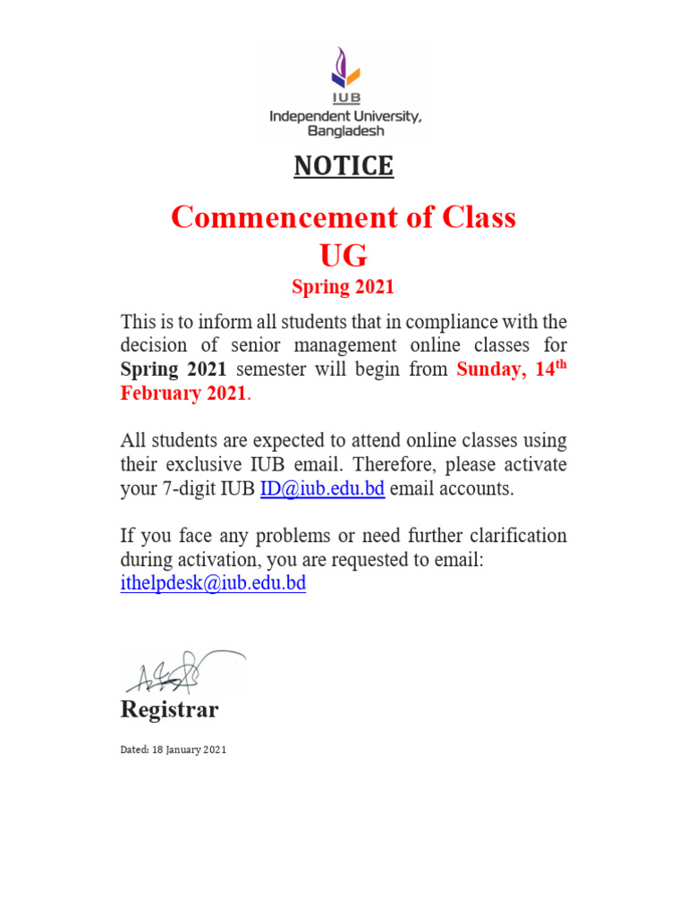 Commencement 18012021 | PDF