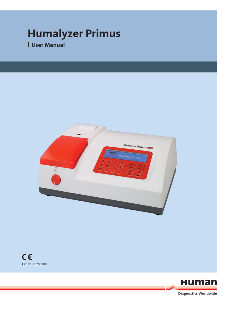 HumaLyzer Primus User Manual | PDF | Alternating Current | Power Supply