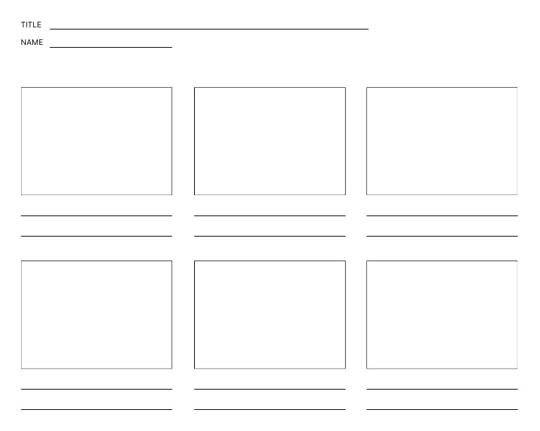 Blank Simple 6 Panel Storyboard | PDF