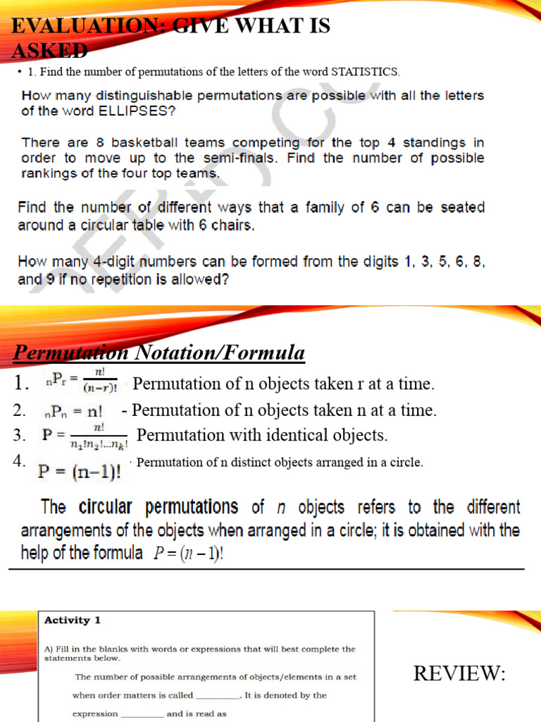 Combination of N Object Taken R at A Time | PDF | Language Arts ...