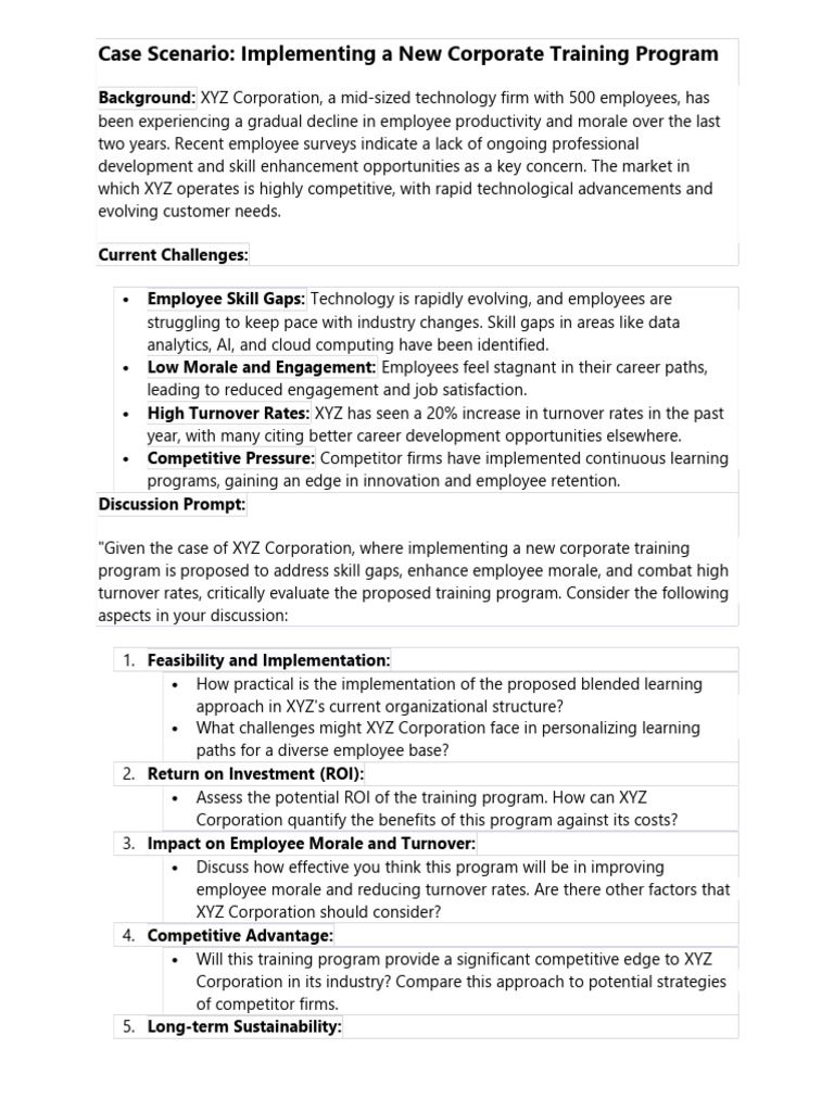 Training Case - Communication | PDF