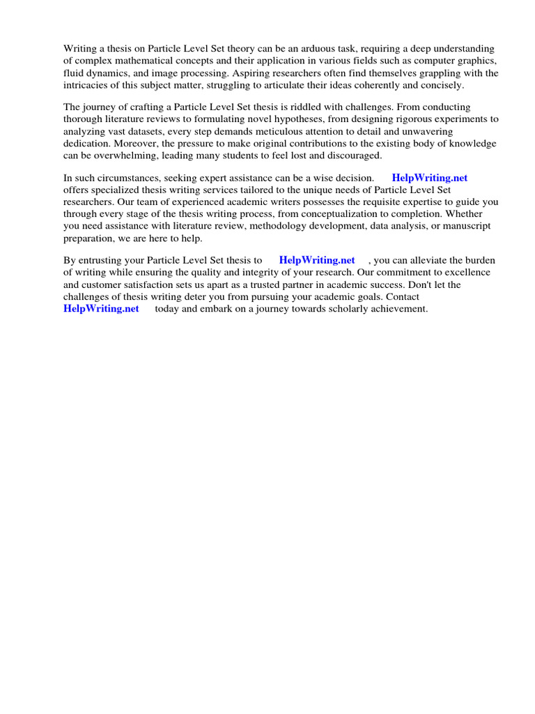 Particle Level Set Thesis | PDF