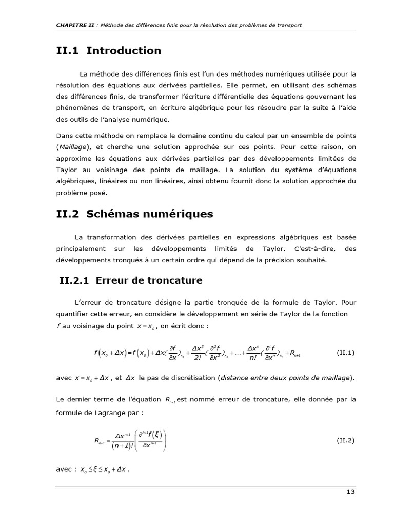 Différences Finies en Transport | PDF | Teaching Methods & Materials
