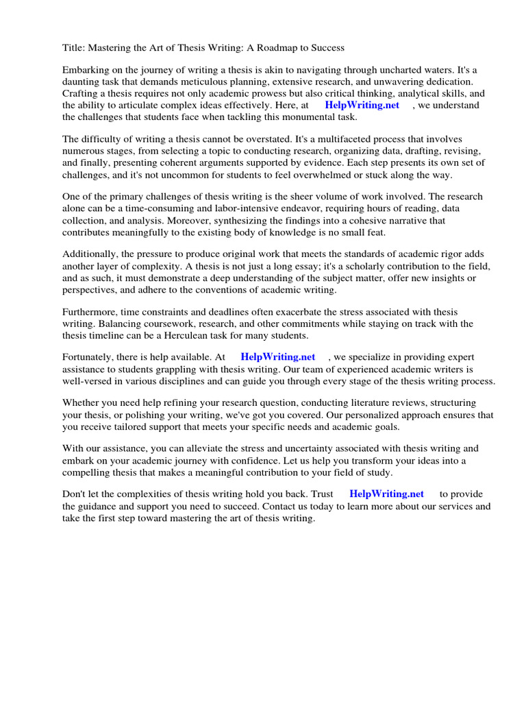 Thesis Writing Title | PDF