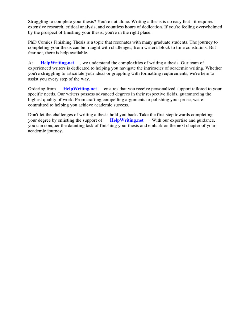"Thesis Writing Help for PhD Students" | PDF