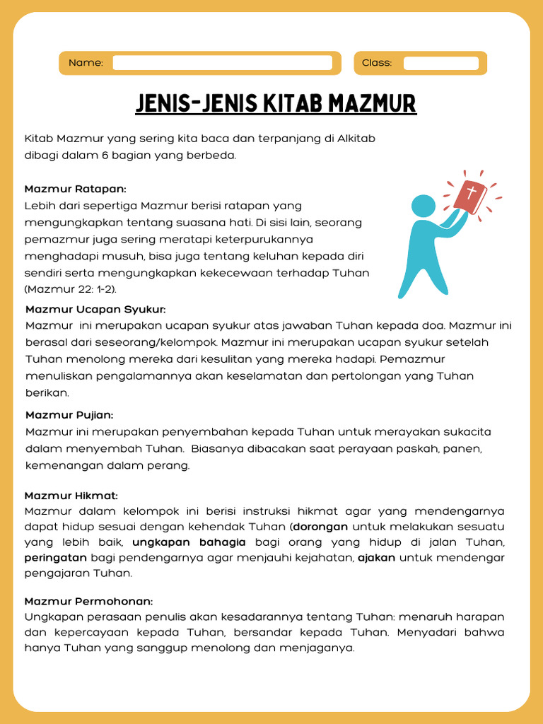 Jenis-Jenis Kitab Mazmur | PDF