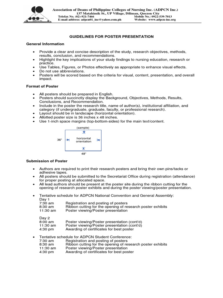 2023 Guidelines For Research Poster Presentation | PDF