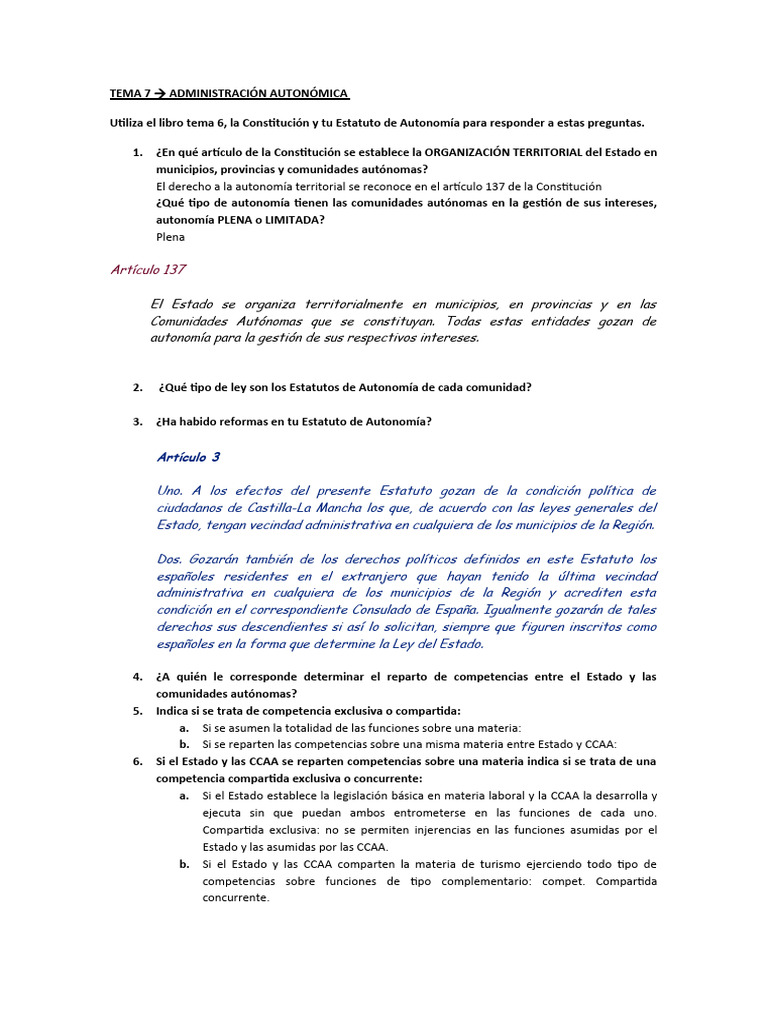 Tema 8. Adm Autonómica 2024 Preguntas Sin Hacer | PDF | Impuestos | Extirpar