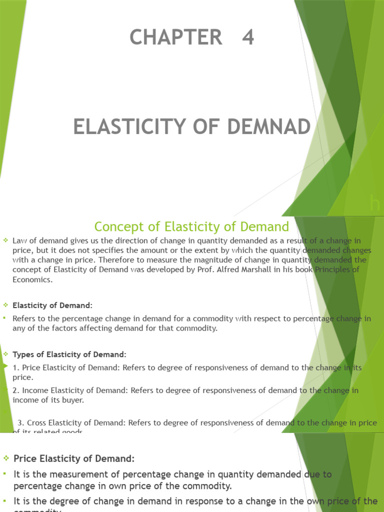 4- Elasticity of Demand | PDF | Demand | Price Elasticity Of Demand