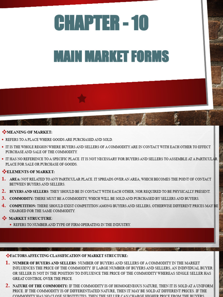10 - Main Market Forms | PDF