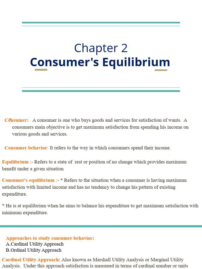 Understanding Consumer Equilibrium | PDF | Utility | Economic Equilibrium