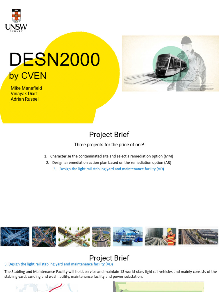 CVEN DESN2000-Stabling Yard Lecture 5 | PDF | Rail Transport | Light Rail