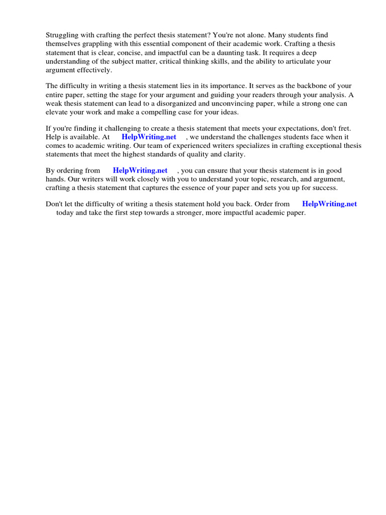 Make My Thesis Statement Better | PDF | Career & Growth | Science ...
