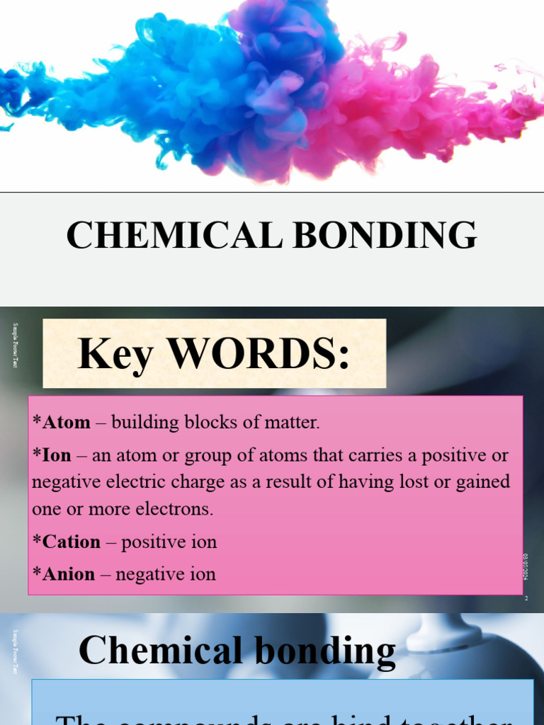 CHEMICAL BONDING Grade 9 | PDF