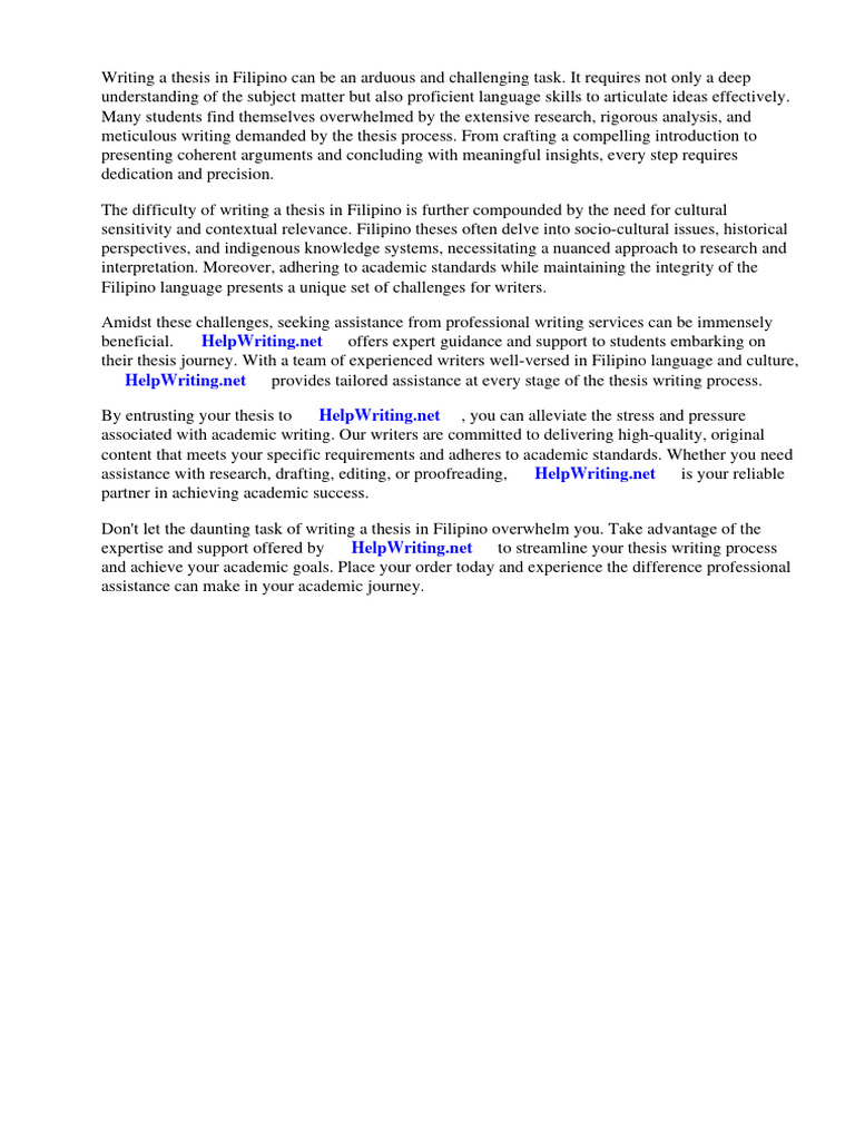 Thesis Sa Filipino | PDF | Tagalog Language | Expert