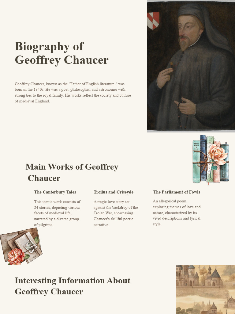 Geoffrey Chaucer: Father of English Literature | PDF | Geoffrey Chaucer