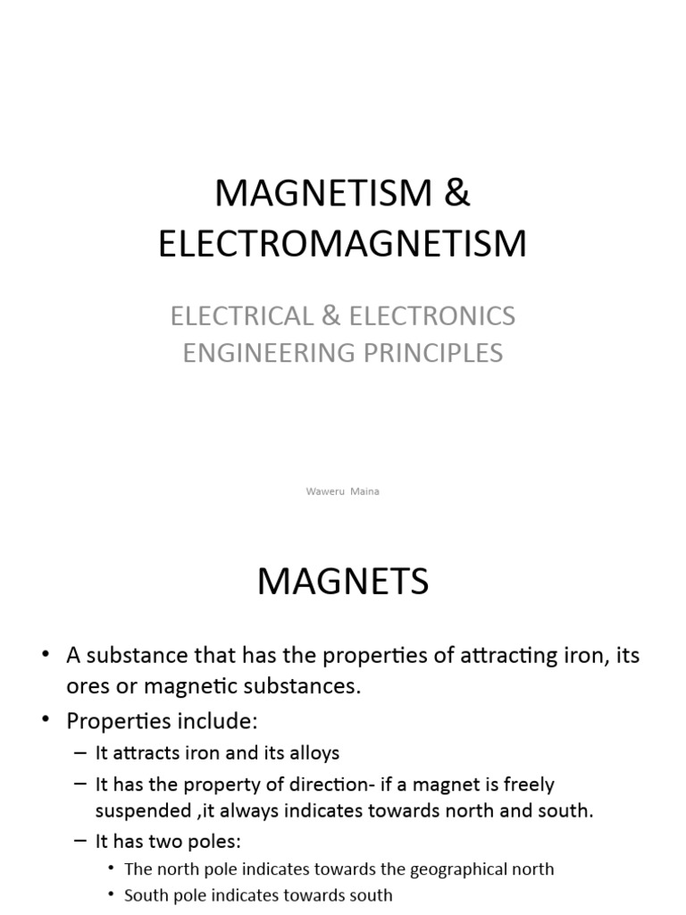 Magnetism & Electromagnetism | PDF | Electromagnetic Induction | Inductance