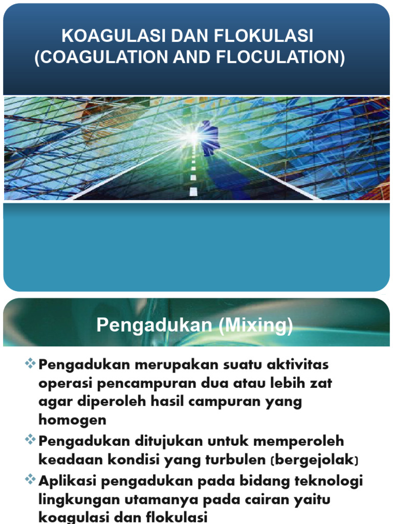 2-Coagulation and Floculation | PDF | Griya & Taman | Teknologi & Rekayasa