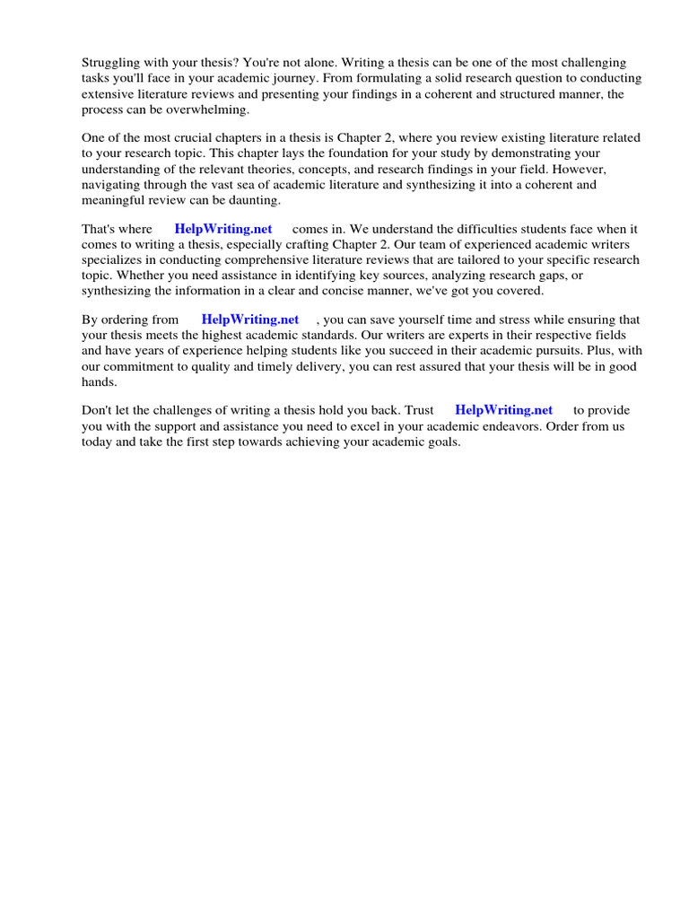 Thesis Sample Format Chapter 2 | PDF | Thesis Thesis Sample Format Chapter 2 | PDF | Thesis