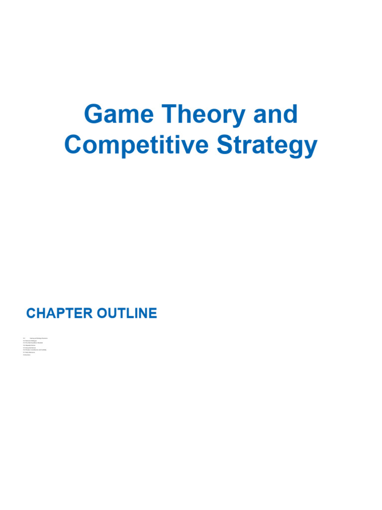 Game Theory & Strategy Guide | PDF | Game Theory | Microeconomics