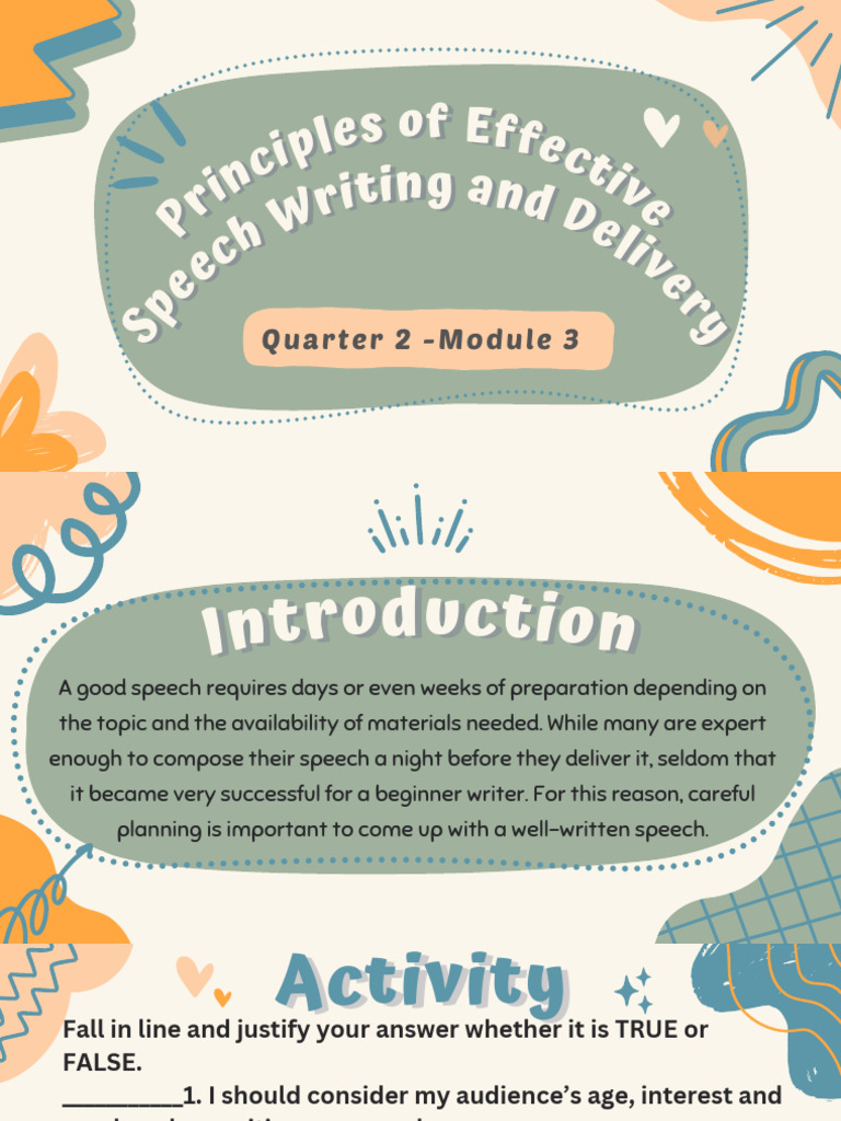 Effective Speech Writing Principles | PDF | Word | Cognitive Science