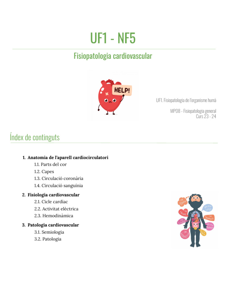 NF5. Fisiopatologia cardiovascular | PDF