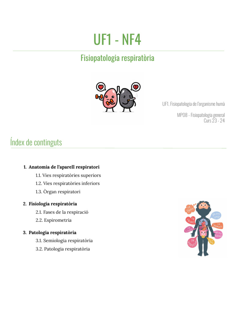 NF4. Fisiopatologia Respiratòria | PDF