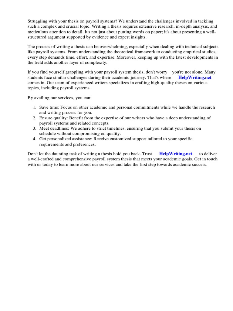 Payroll System Thesis Example | PDF | Payroll | Usability Payroll System Thesis Example | PDF | Payroll | Usability