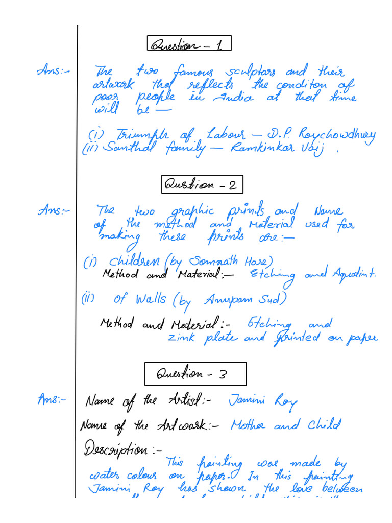 Sample Paper Answers | PDF