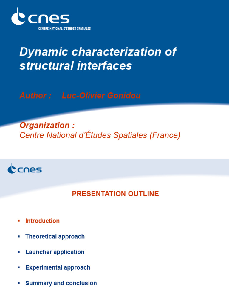 Dynamic Characterization of Structural Interfaces | PDF