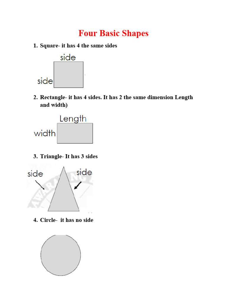 Four Basic Shapes | PDF | Home & Garden