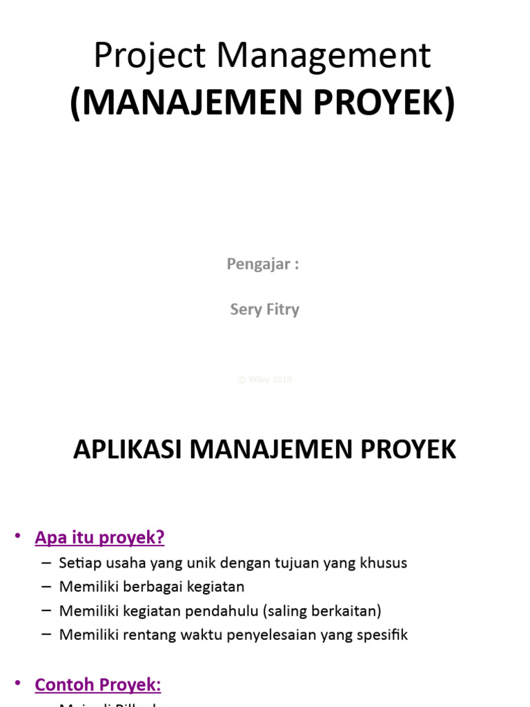 BAB 3 Manajemen Proyek | PDF