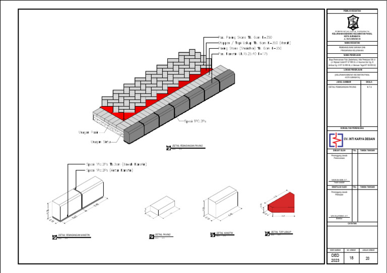 Detail Paving Block dan Kanstin 2024 | PDF