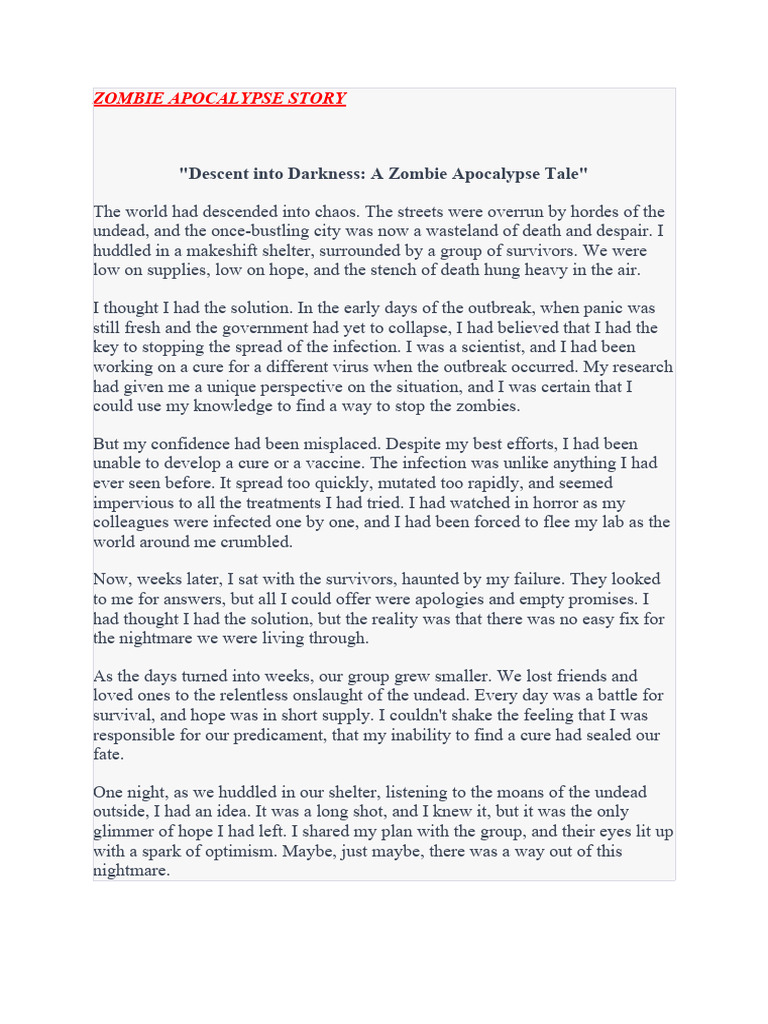 Zombie Apocalypse | PDF