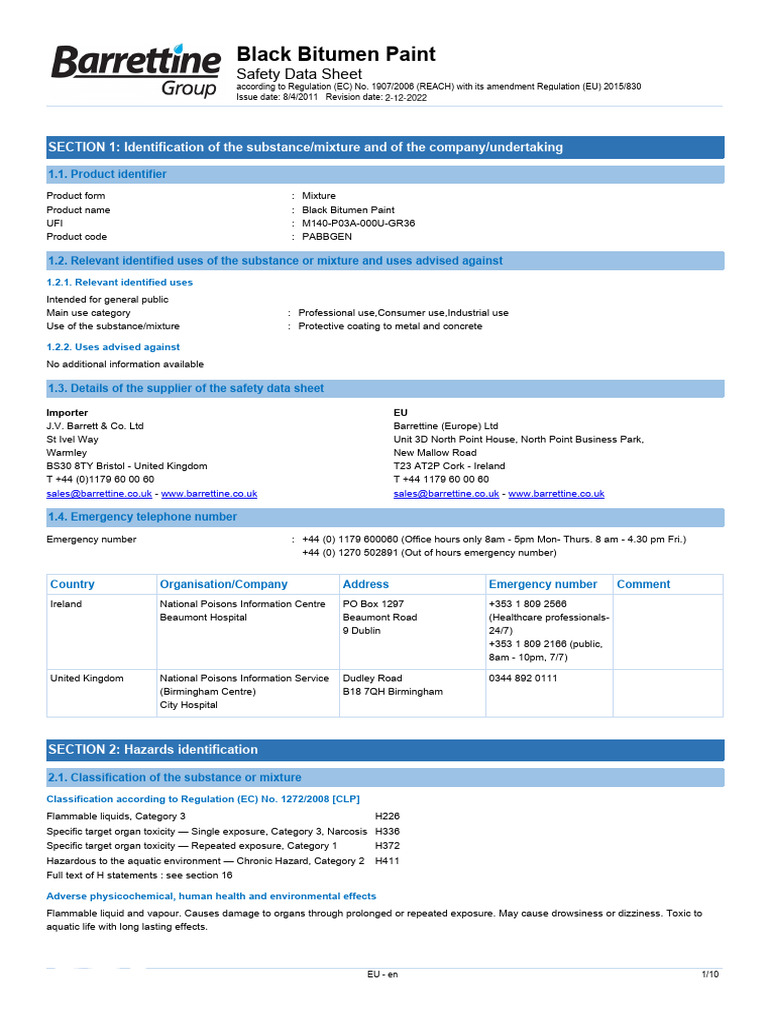 Black Bitumen Paint | PDF